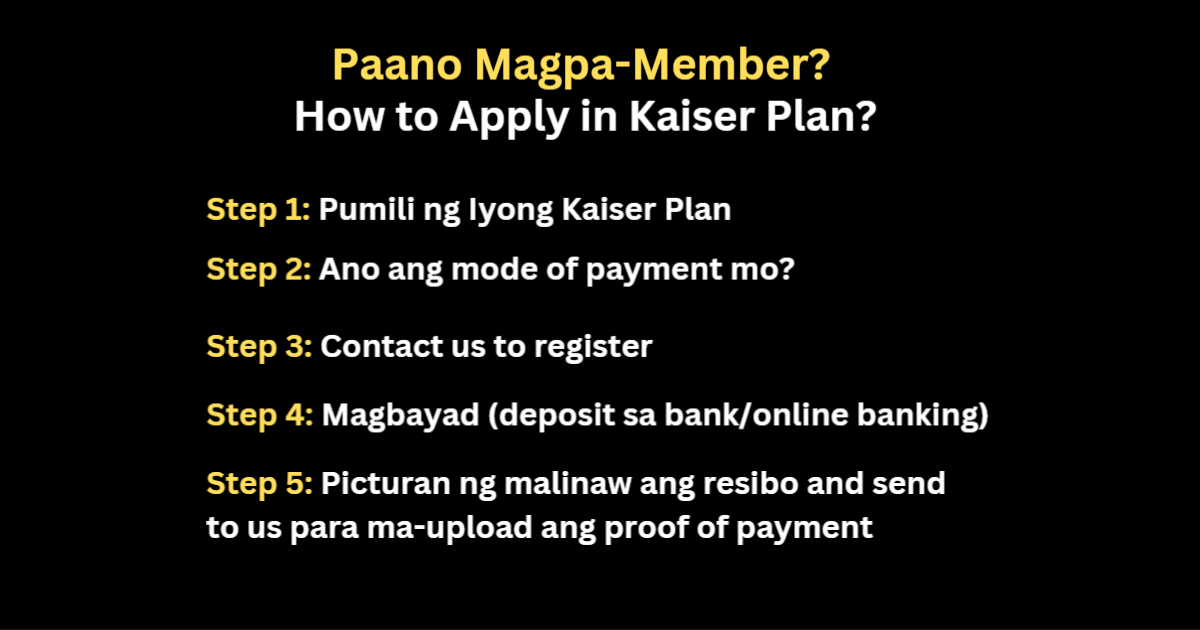 Kaiser How to Apply